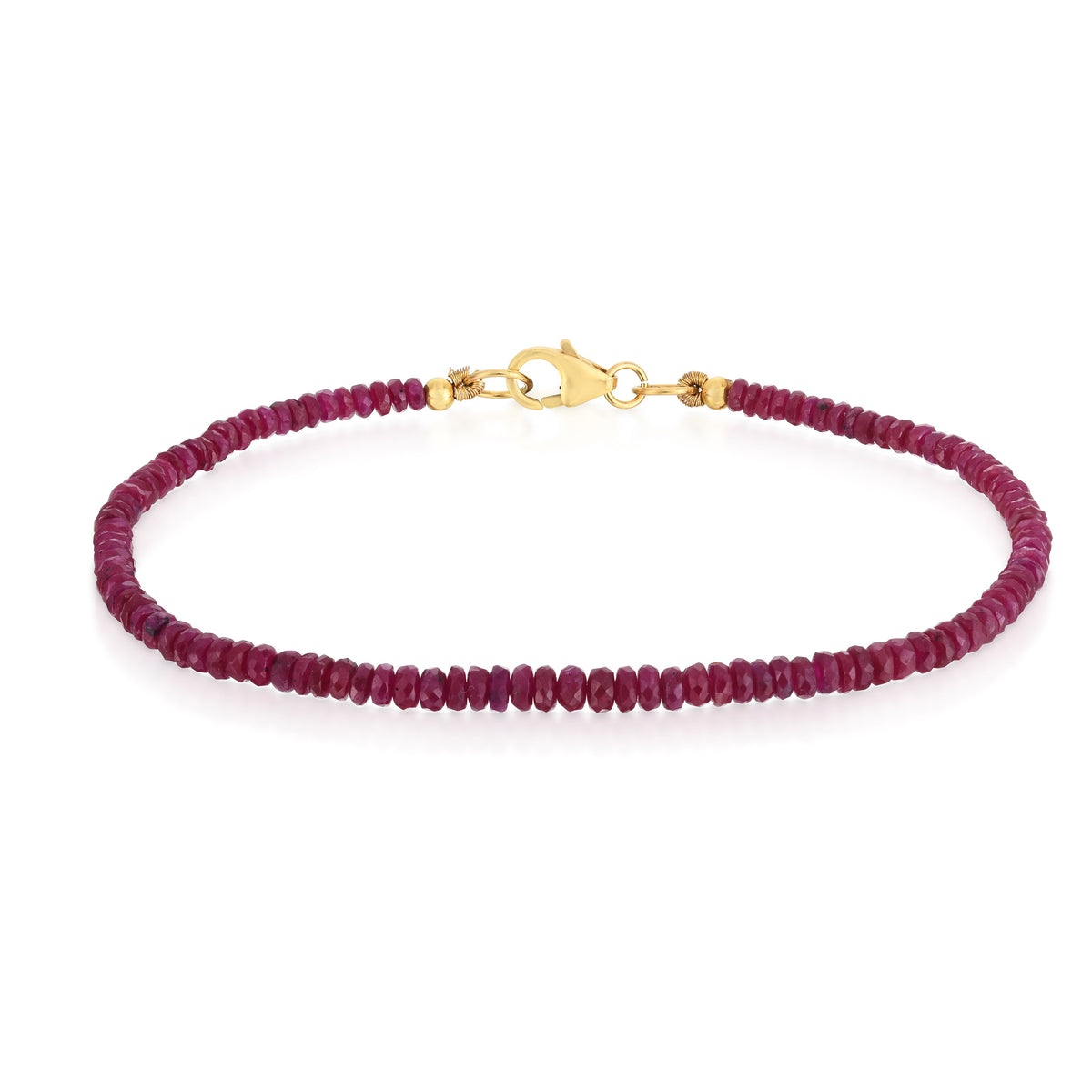 Rough-cut Ruby Gemstone Bracelet | AngelDivineShop